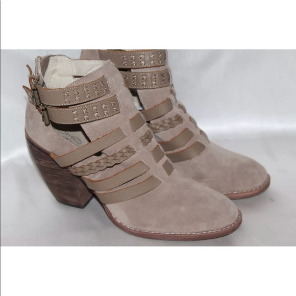 soho cobbler nyc | Shoes | Soho Cobbler Nyc Tan Suede Woven Ankle Boots ...